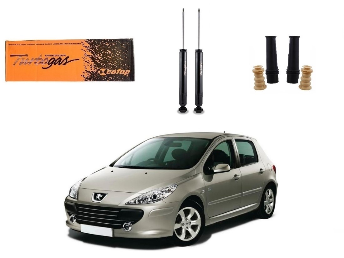 KIT AMORTECEDOR TRASEIRO COFAP ORIGINAL PEUGEOT 307 HATCH 1.6 2.0 2006 A 2012 - Go! Mec Web