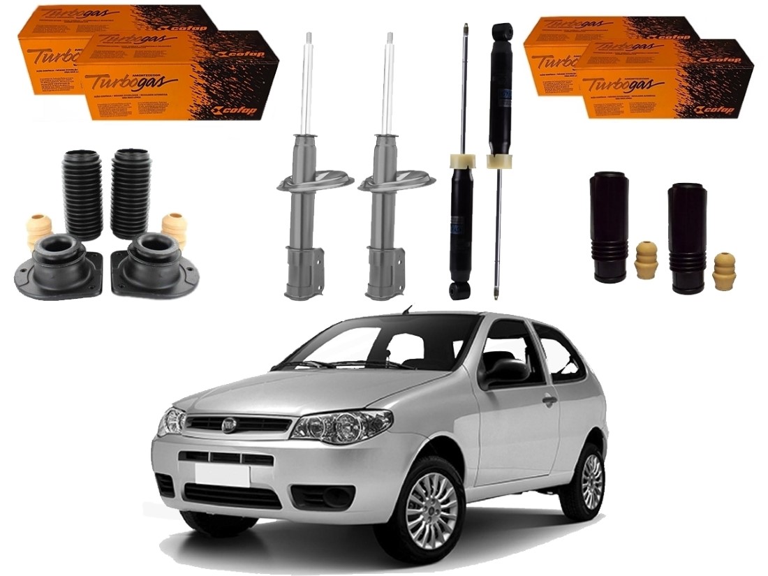 KIT AMORTECEDOR DIANTEIRO TRASEIRO COFAP ORIGINAL FIAT PALIO 1.0 1.4 1. ...
