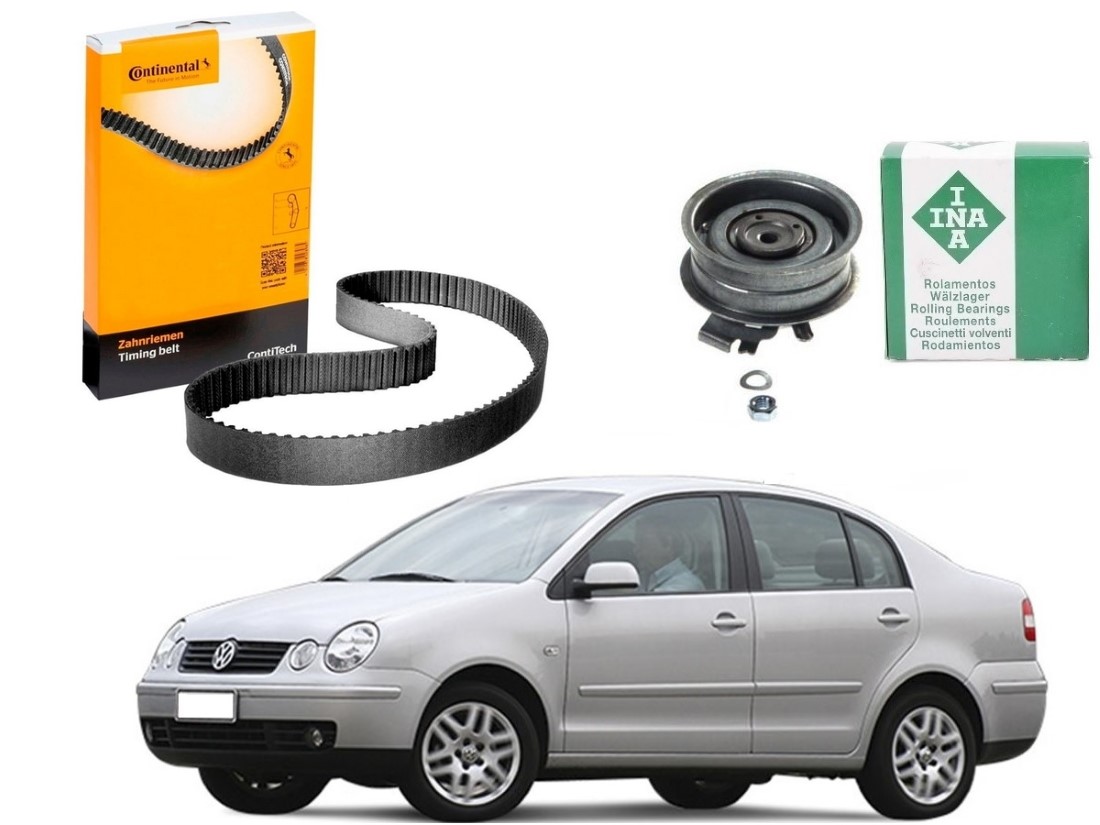 KIT CORREIA DENTADA TENSOR CONTITECH INA ORIGINAL VOLKSWAGEN POLO SEDAN ...